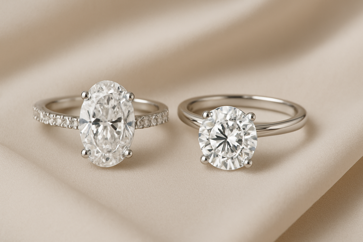 Oval vs Round Engagement Rings – Which Should You Choose? | GoldeNet ...
